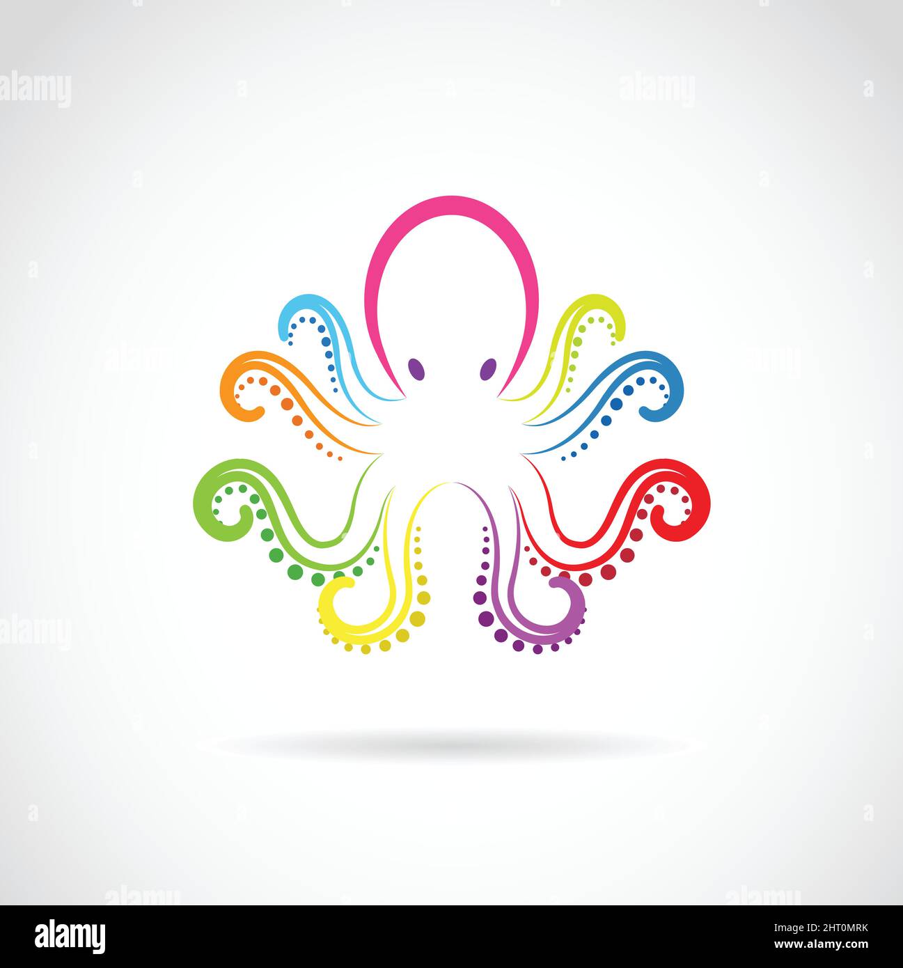 Vector image of a octopus design on white background. Easy editable ...