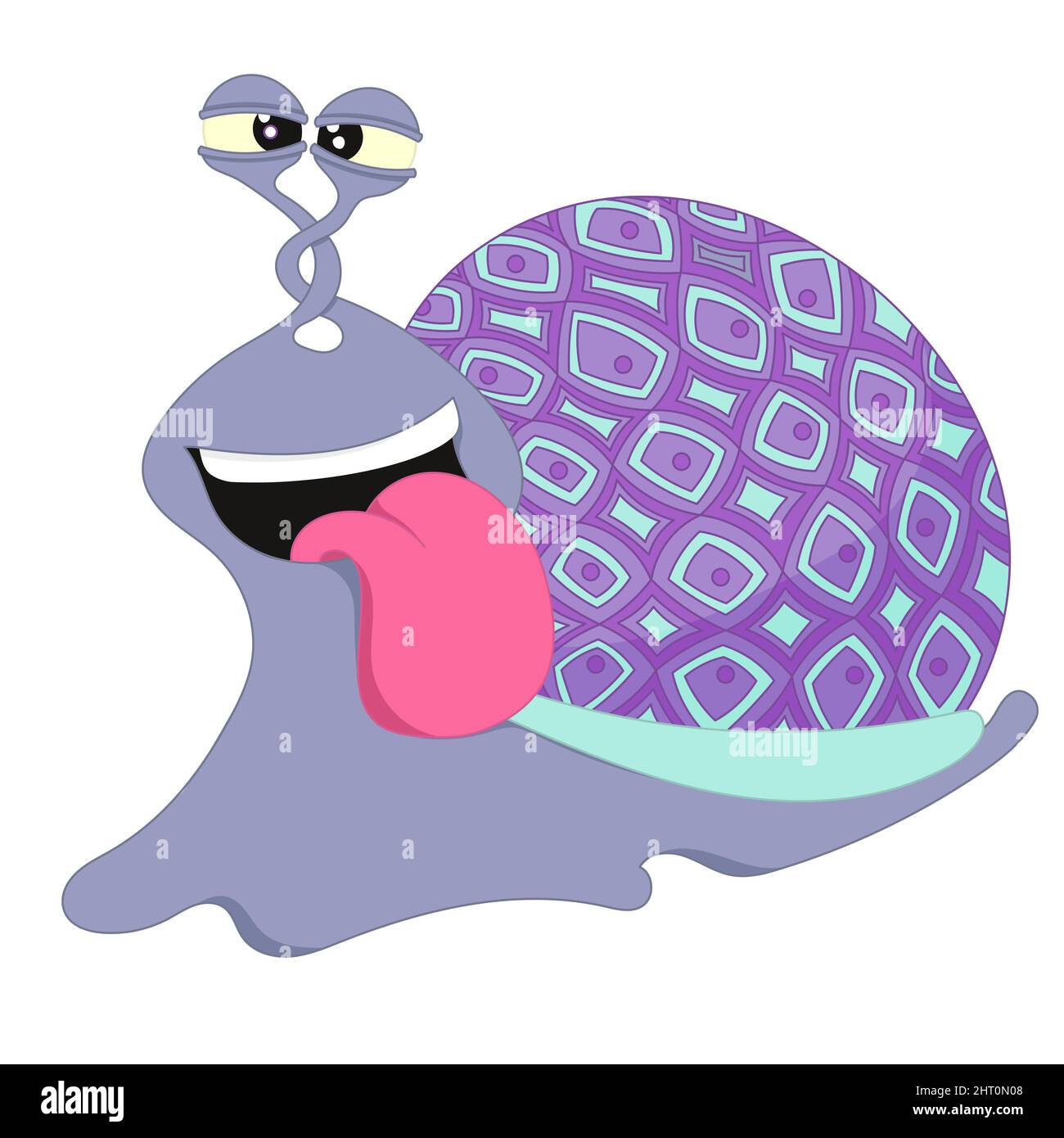Cute colorful cartoon snail. Isolated on white background Stock Vector ...