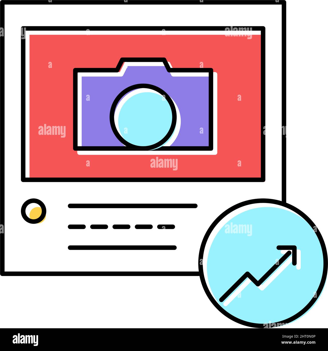growth views photo color icon vector illustration Stock Vector Image ...