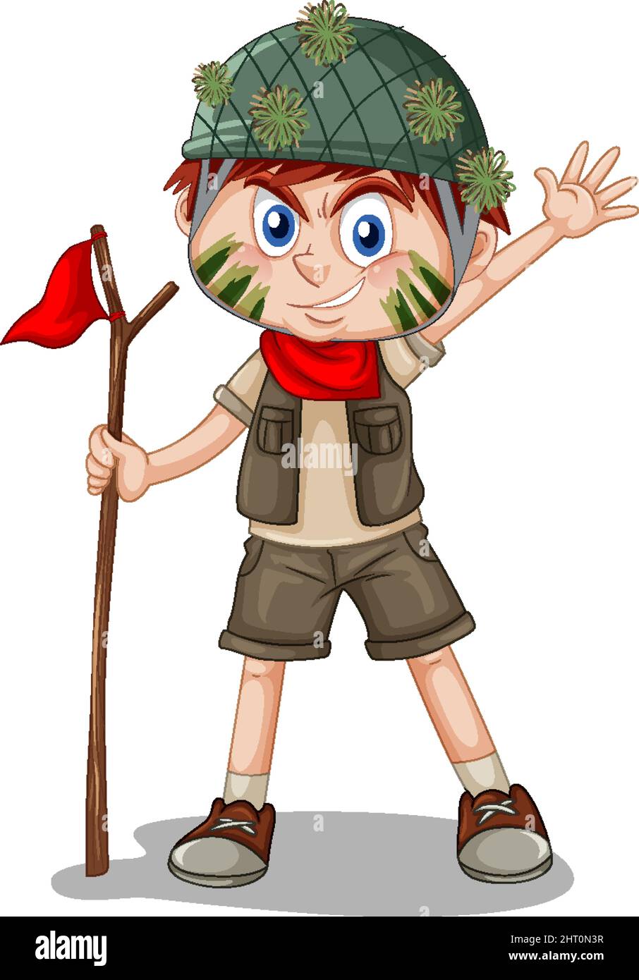 A happy Boy Scout illustration Stock Vector Image & Art - Alamy