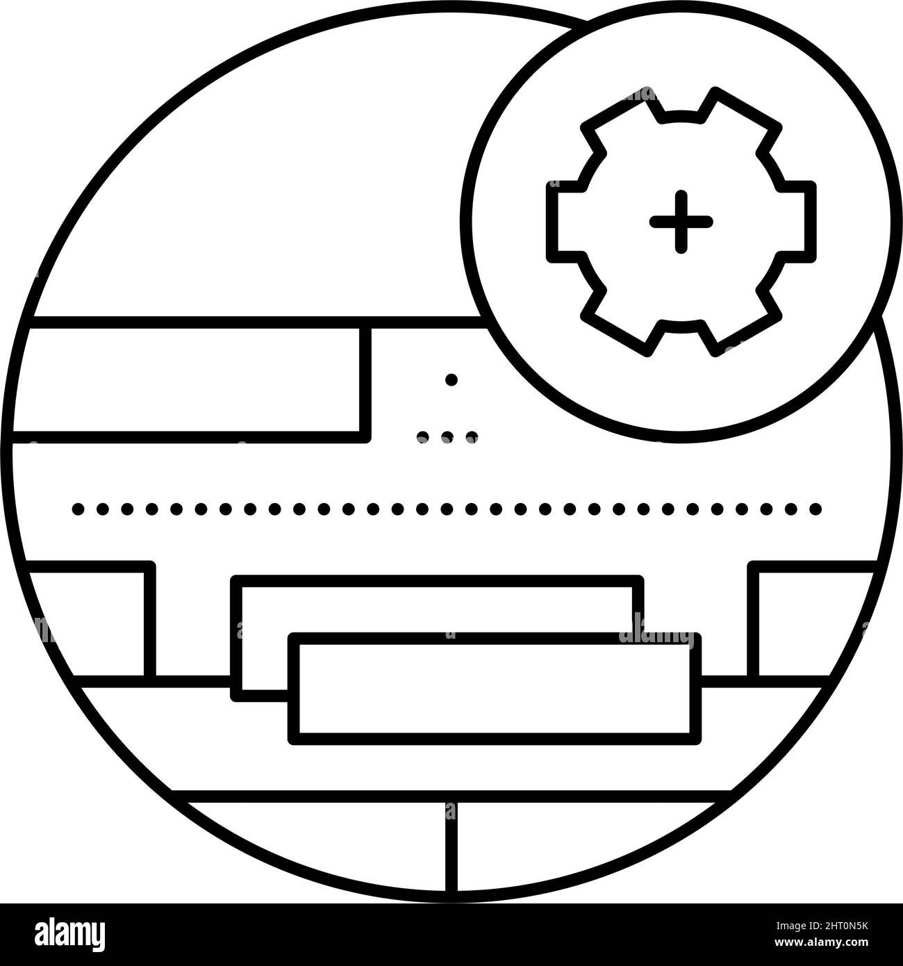 hardwood floor installation line icon vector illustration Stock Vector ...