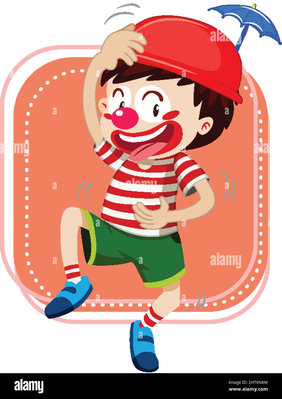 Little boy acting on white background illustration Stock Vector Image ...