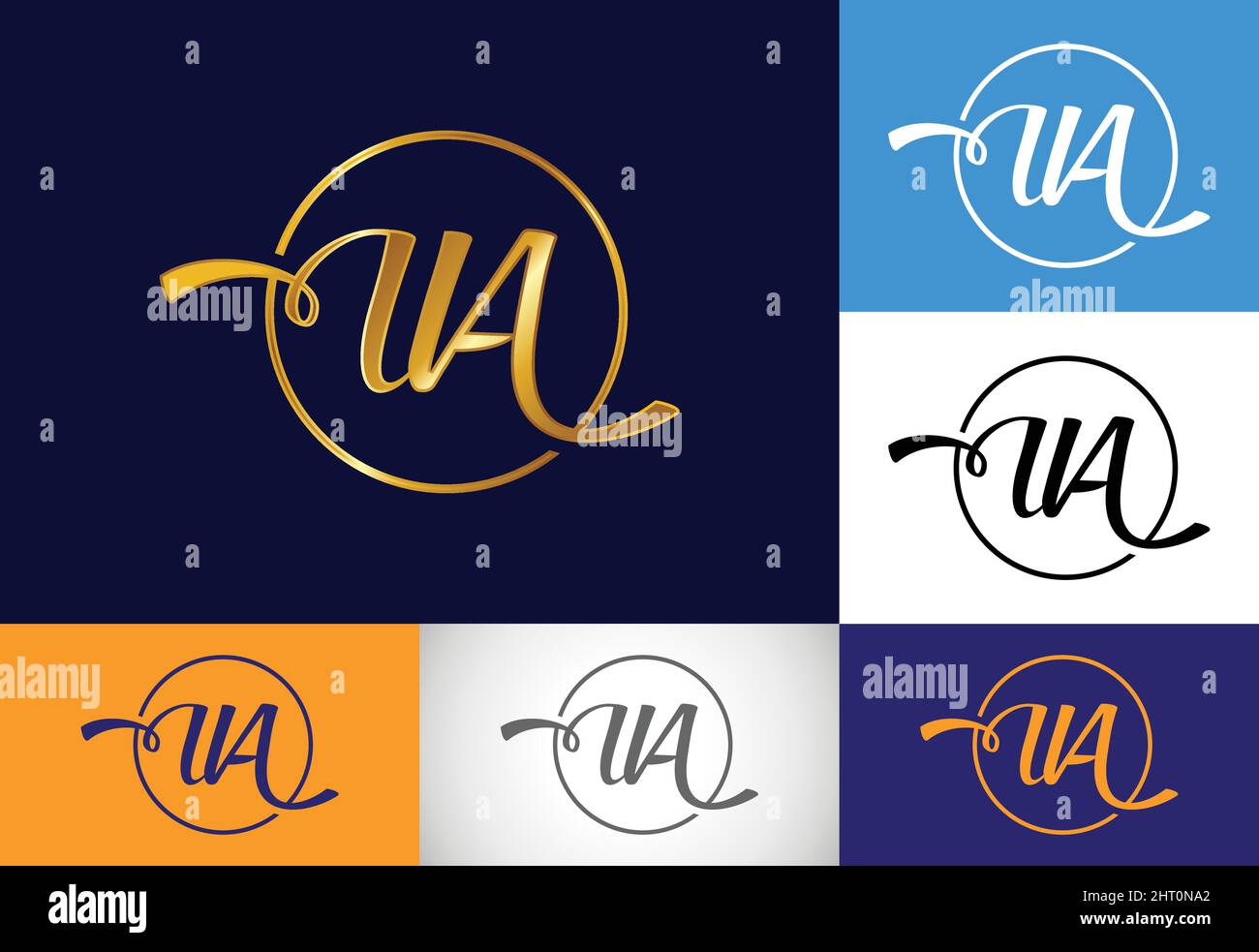 Initial Monogram Letter U A Logo Design Vector. Graphic Alphabet Symbol ...