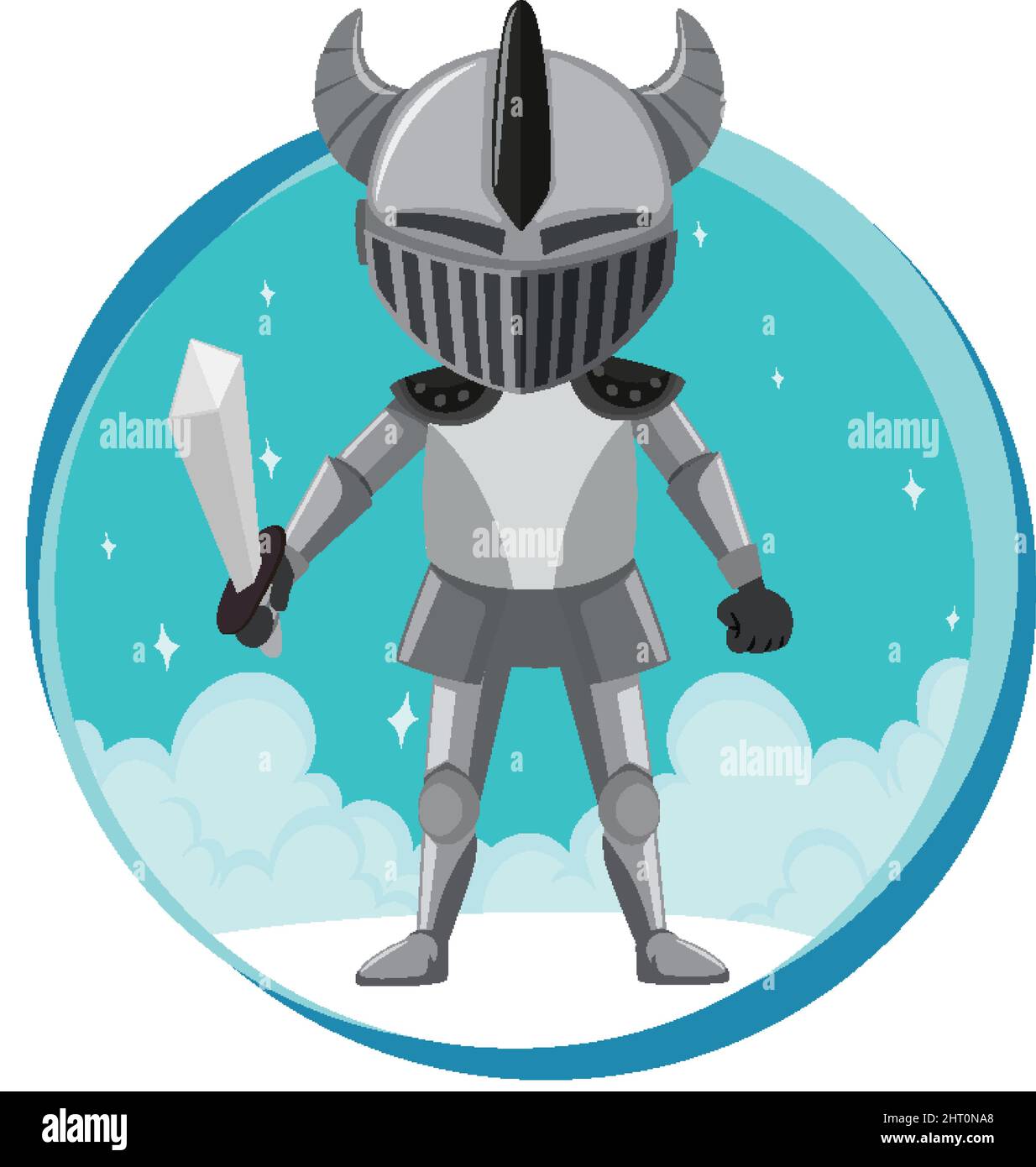 Fantasy knight character on white background illustration Stock Vector ...