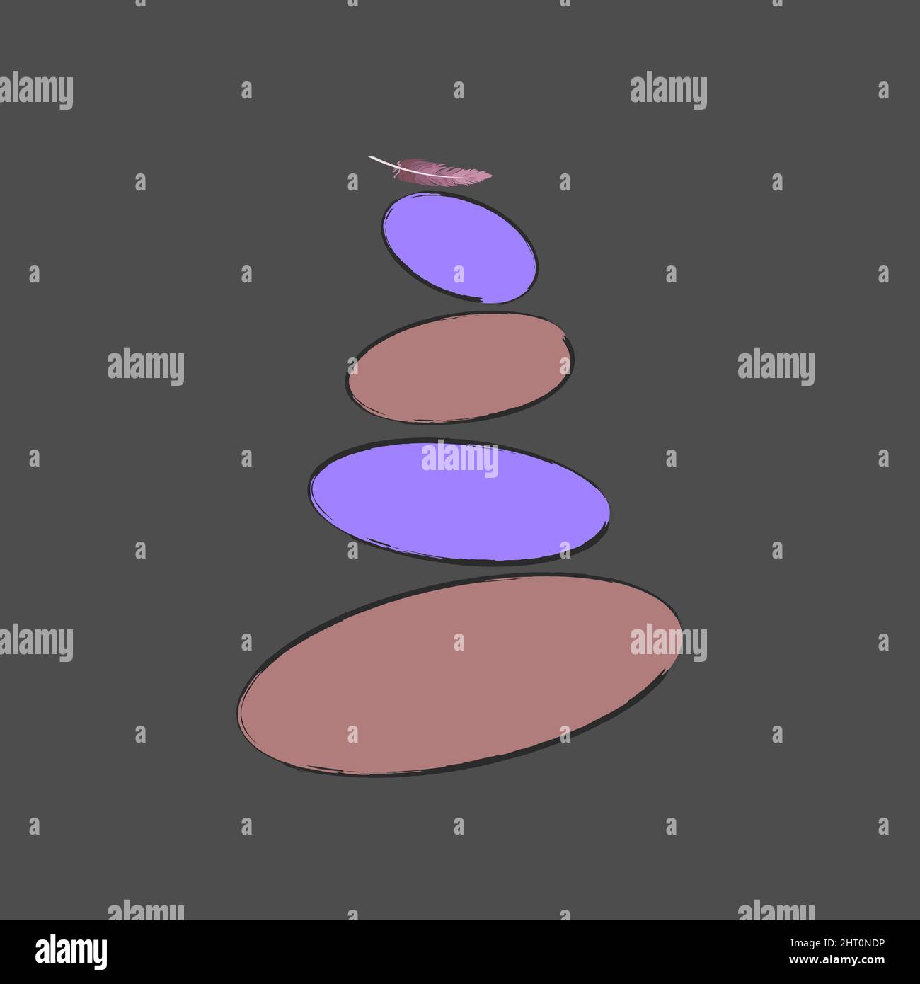 Spa hot stones white background Stock Vector Images - Alamy