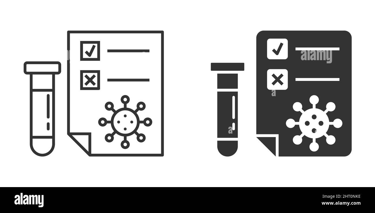 Coronavirus test icon in flat style. covid-19 vector illustration on ...