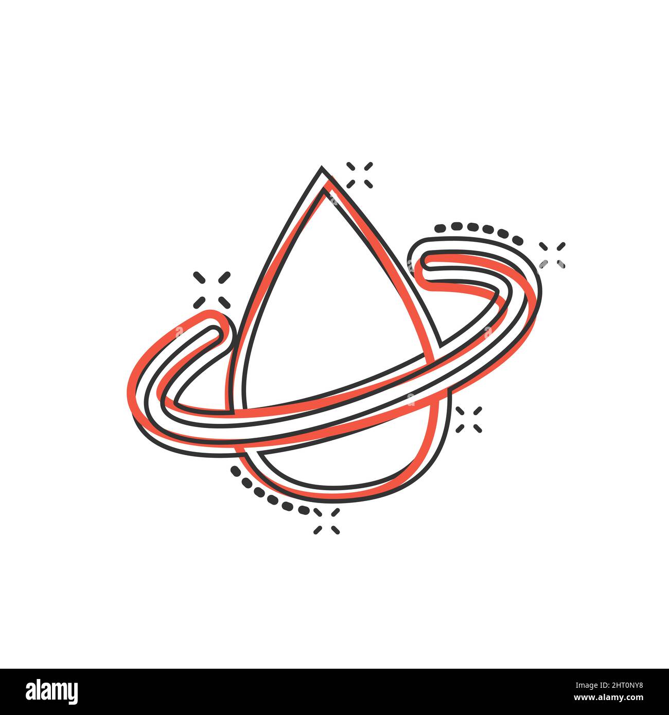 Water drop icon in comic style. Droplet cartoon vector illustration on ...