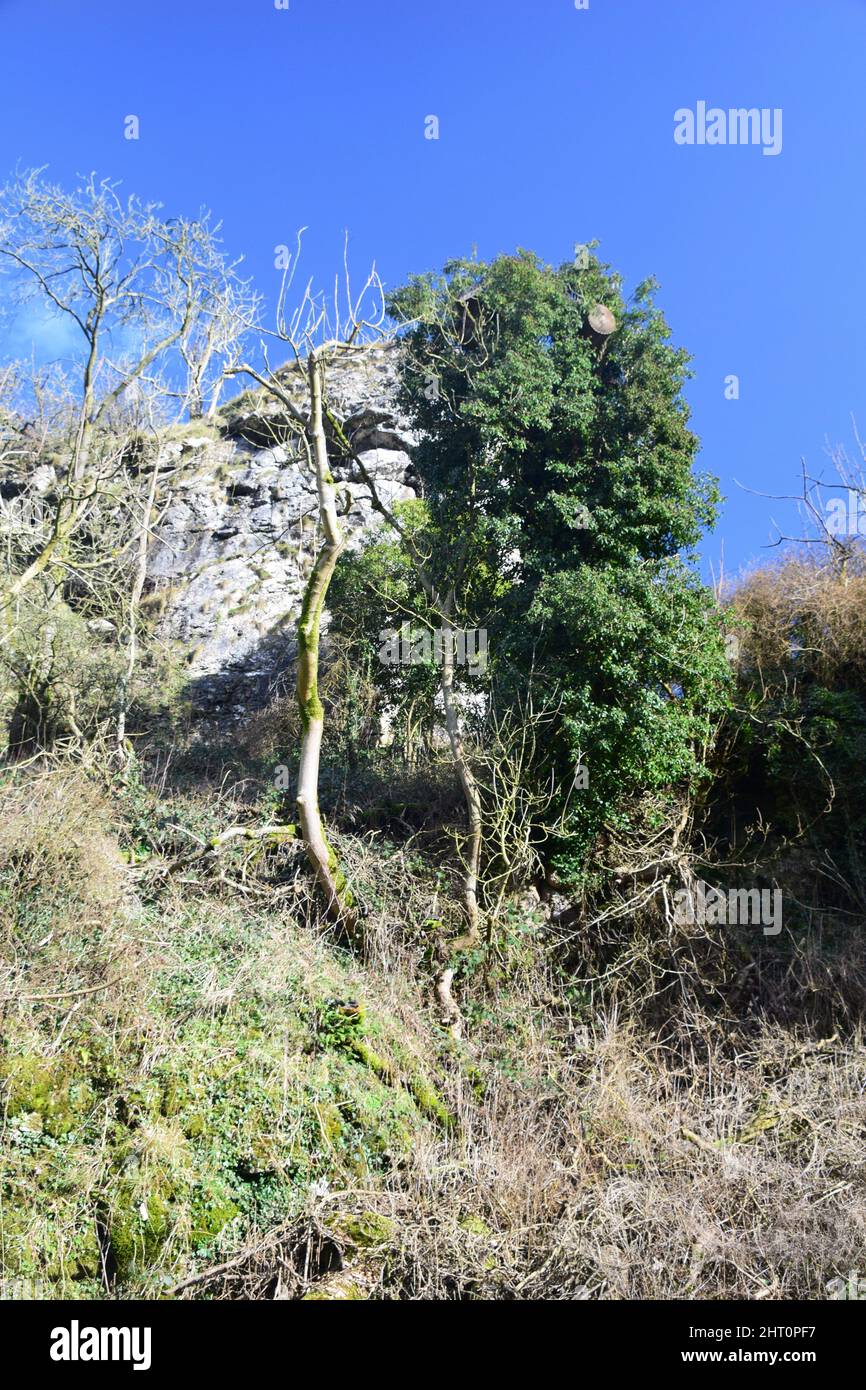 A February walk through the valley of the River Manifold showing the ...