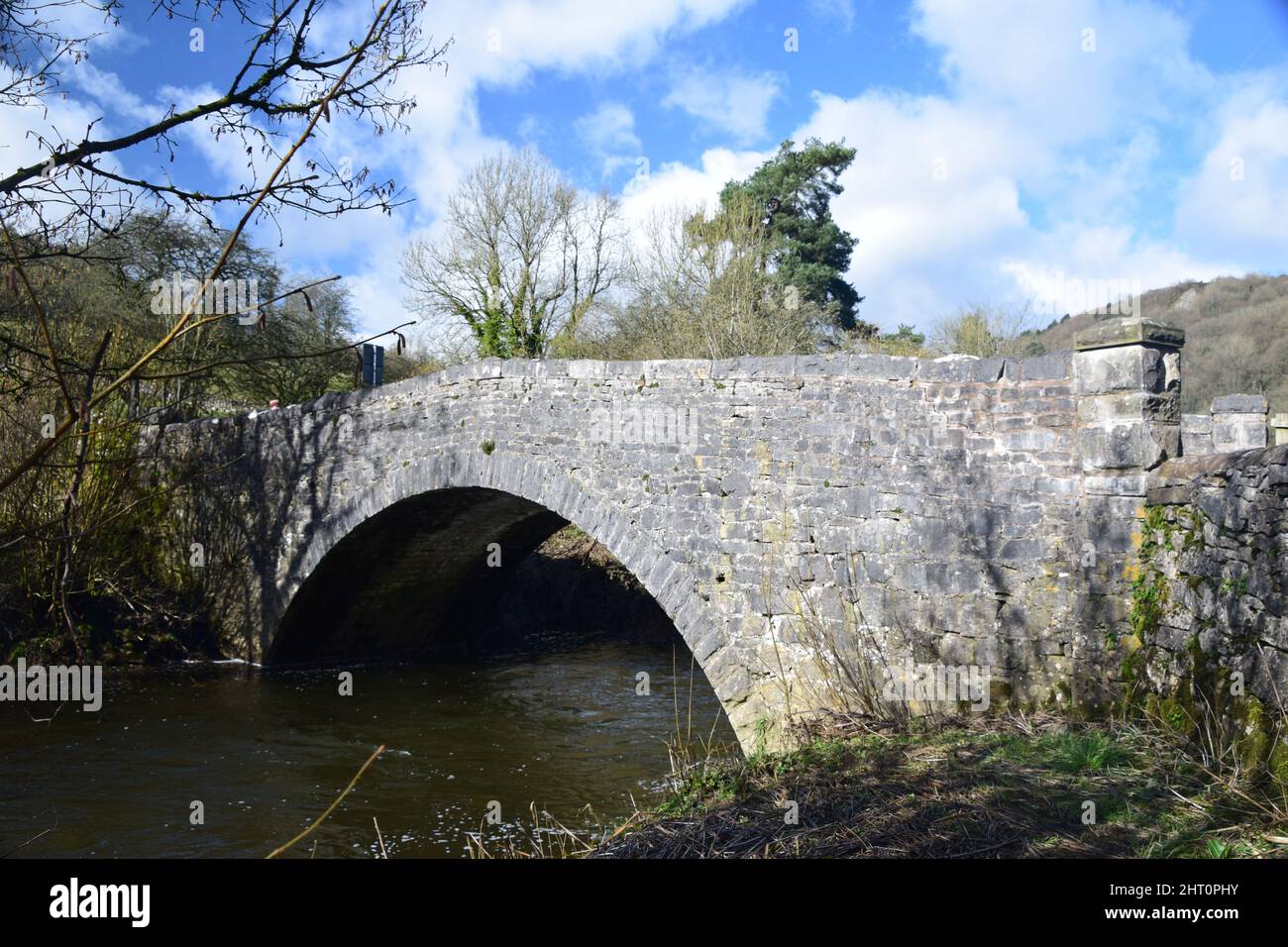 A February walk through the valley of the River Manifold showing the ...