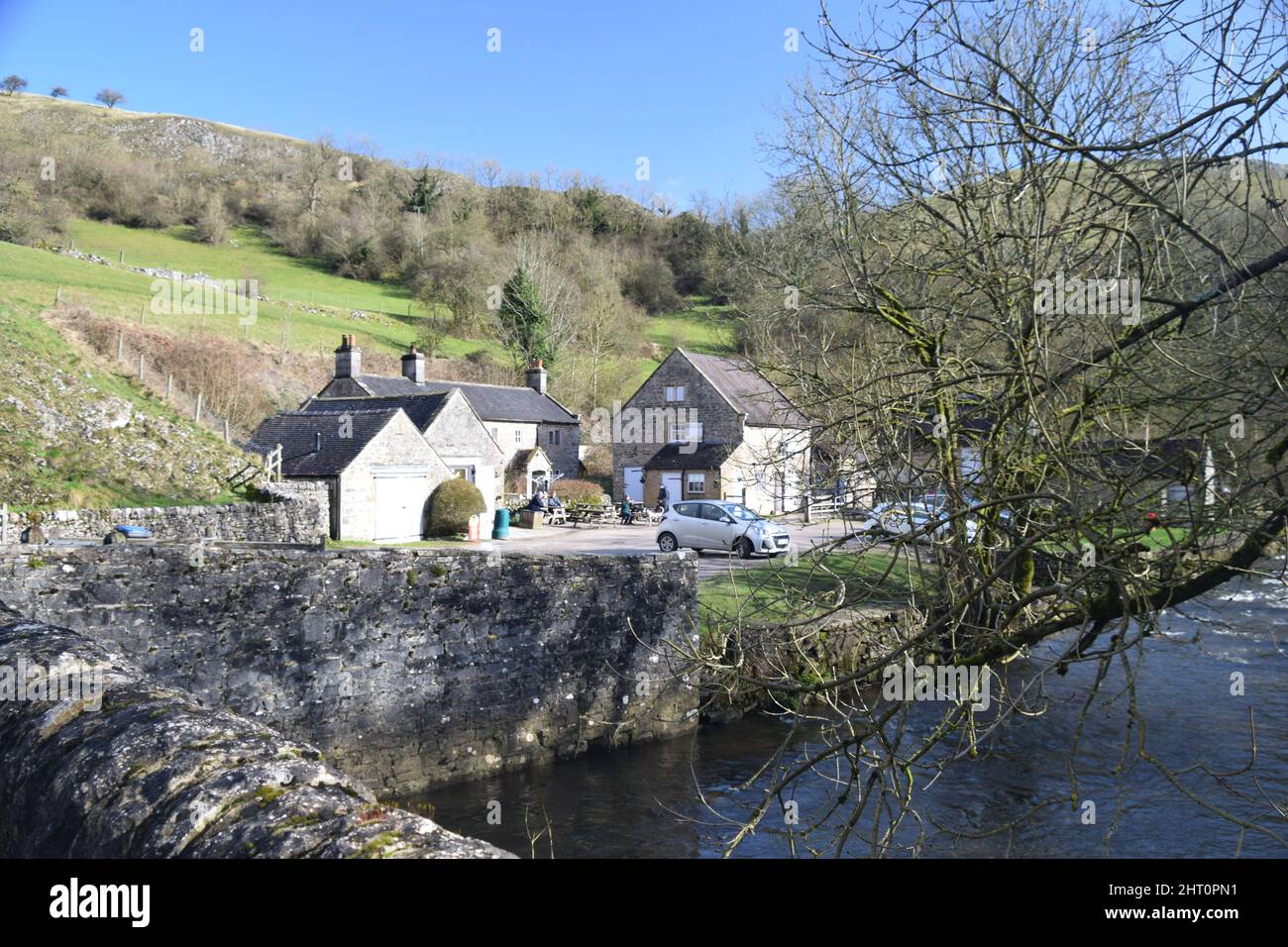 A February walk through the valley of the River Manifold showing the ...