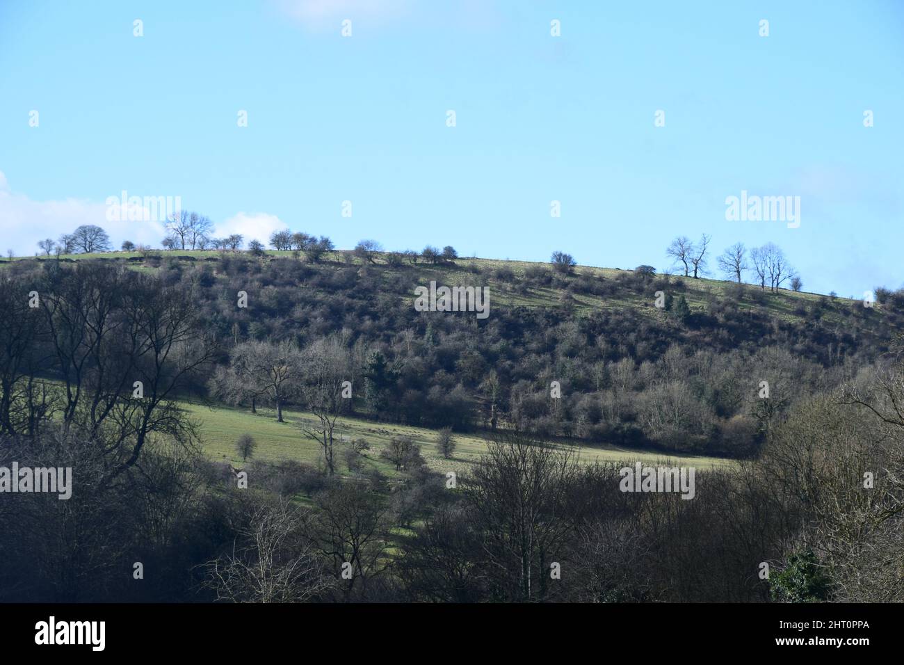 A February walk through the valley of the River Manifold showing the ...