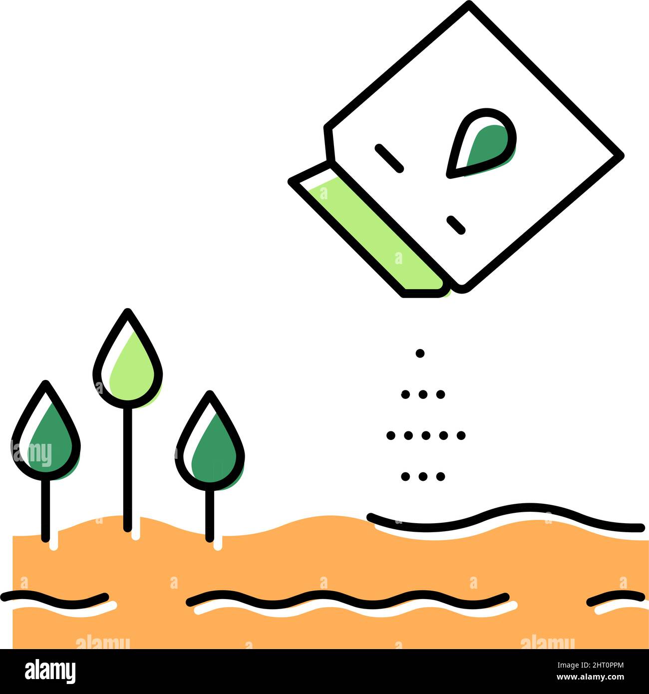 agricultural sowing color icon vector illustration Stock Vector Image ...