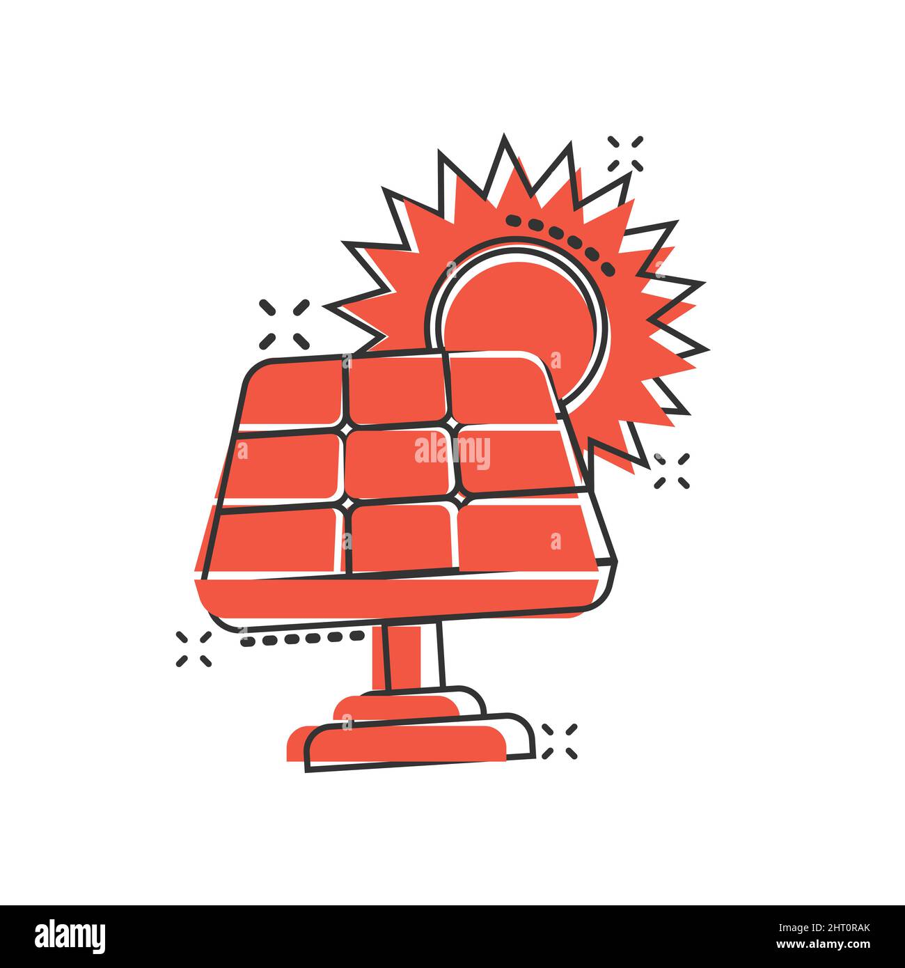 Cartoon illustration solar energy panel Stock Vector Images - Alamy