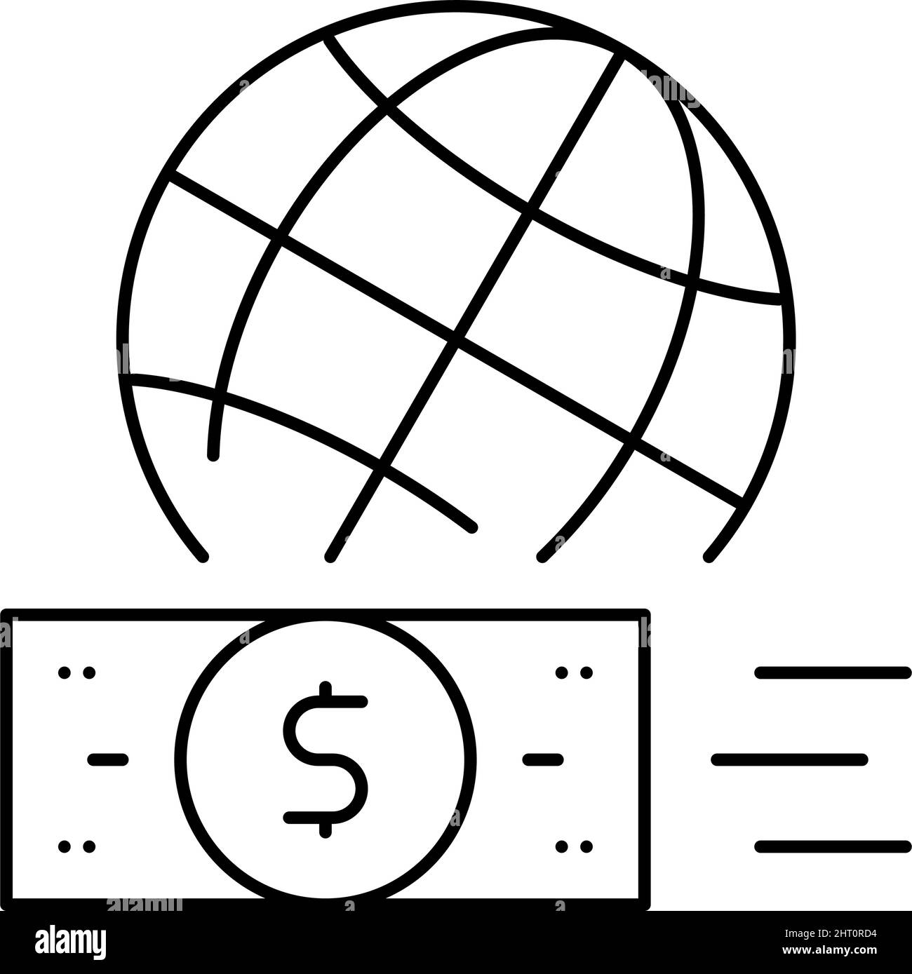 international investment line icon vector isolated illustration Stock ...