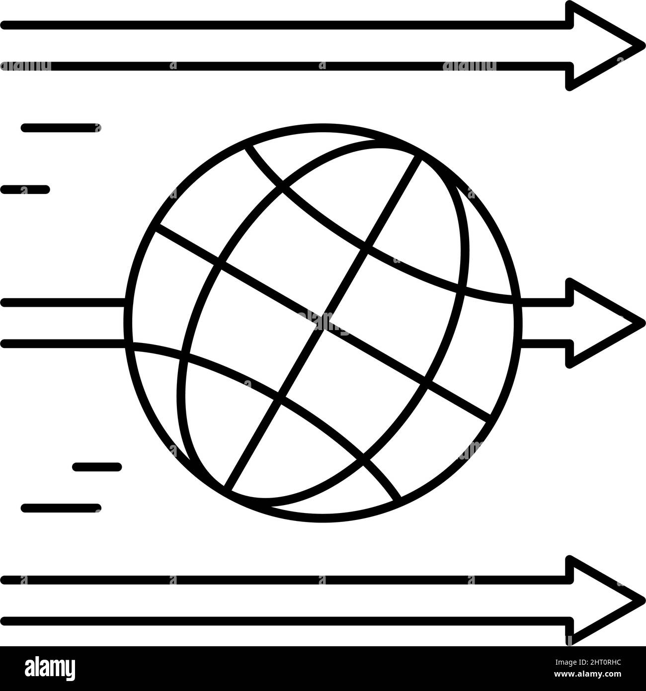 world linear economy line icon vector illustration Stock Vector Image ...