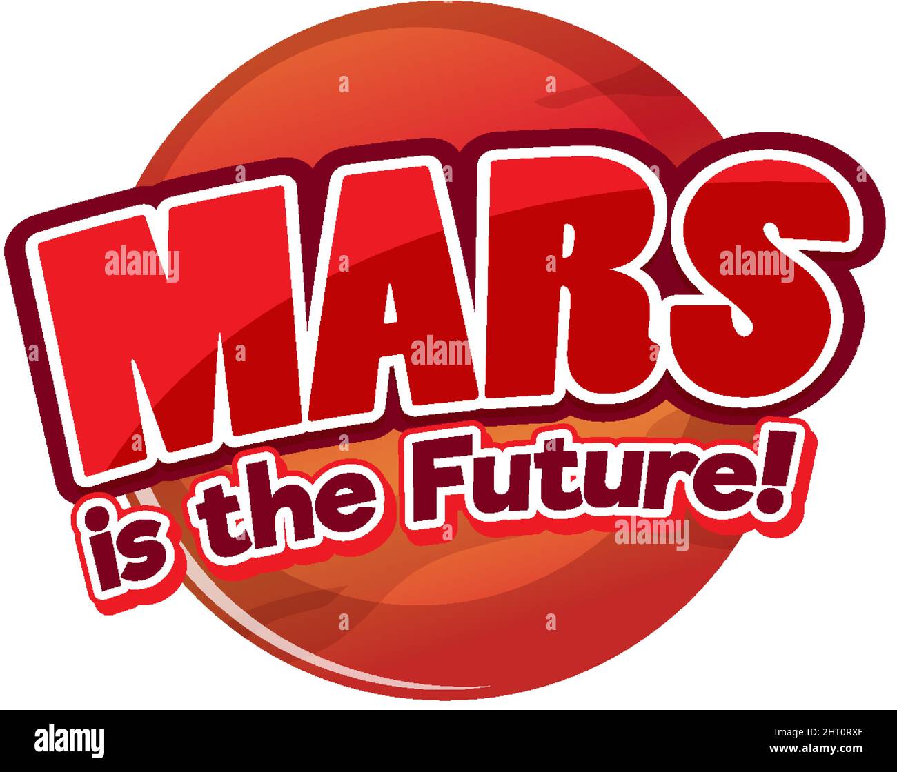 Mars is the future word logo design illustration Stock Vector Image ...