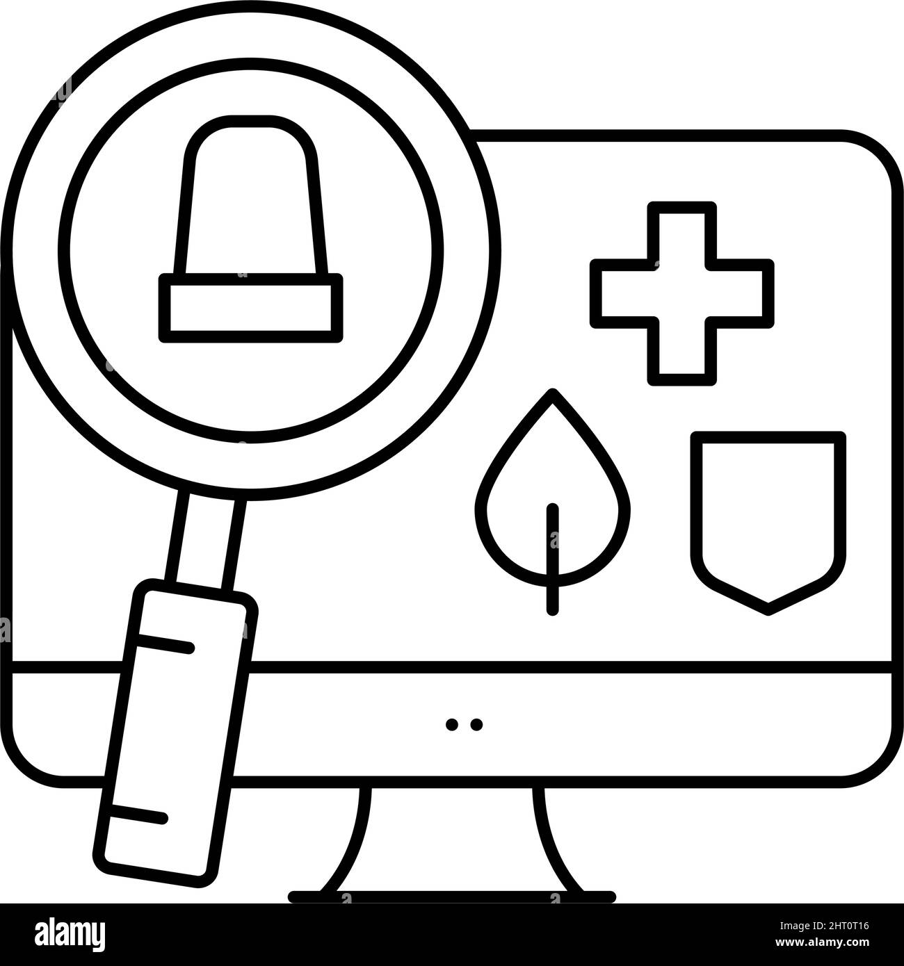 Monitoring And Information Retrieval Line Icon Vector Illustration Stock Vector Image And Art Alamy