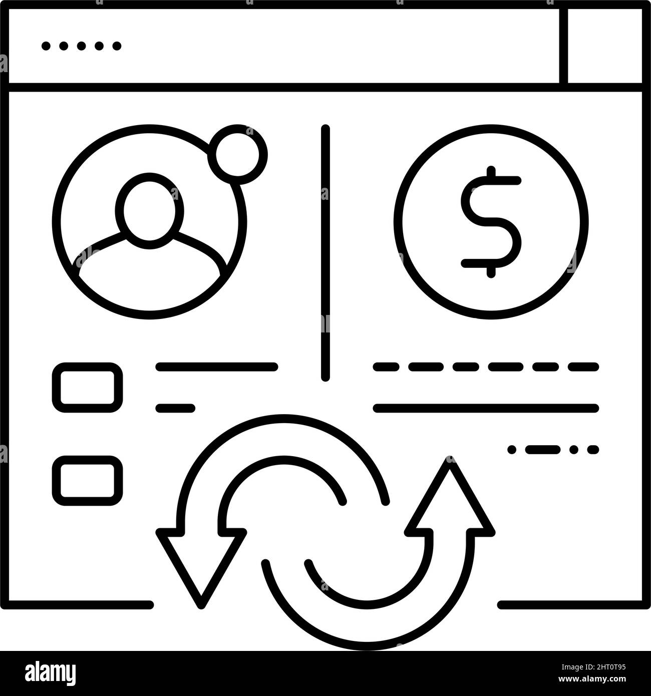 money transaction line icon vector illustration Stock Vector Image ...