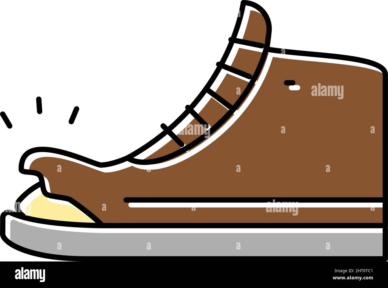 torn shoe color icon vector illustration Stock Vector Image & Art - Alamy