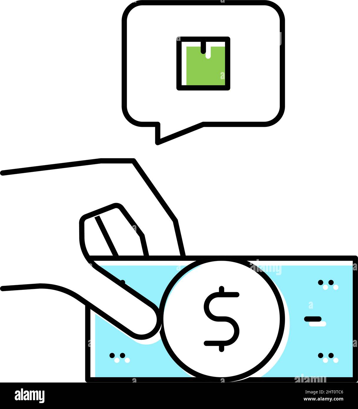 client buying box color icon vector illustration Stock Vector Image ...