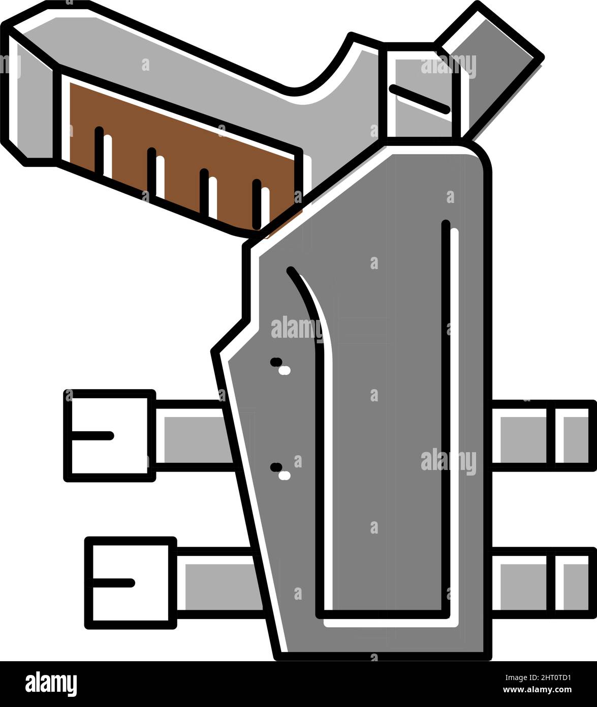 gun holster color icon vector illustration Stock Vector Image & Art - Alamy