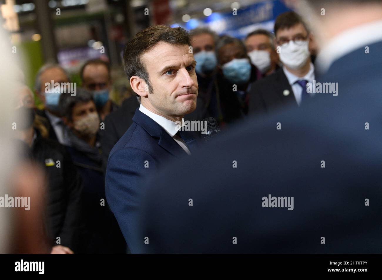 Paris, France. 26th Feb, 2022. Emmanuel Macron. French President ...