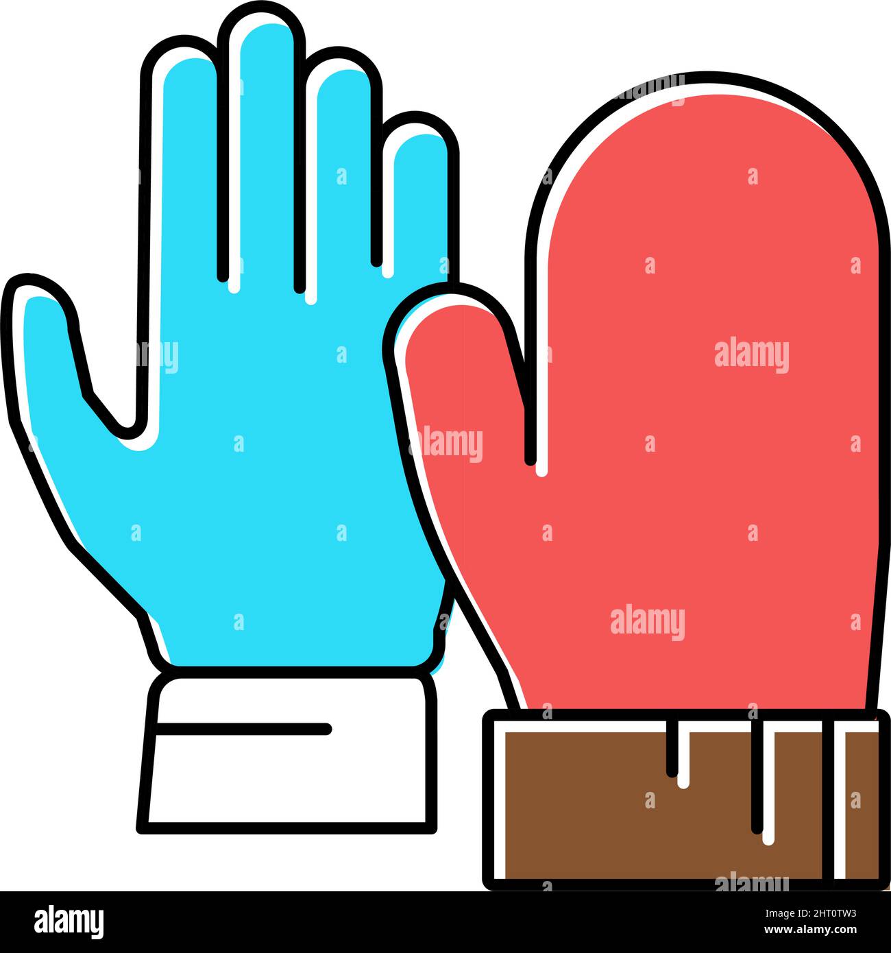 gloves dry skin color icon vector illustration Stock Vector Image & Art ...