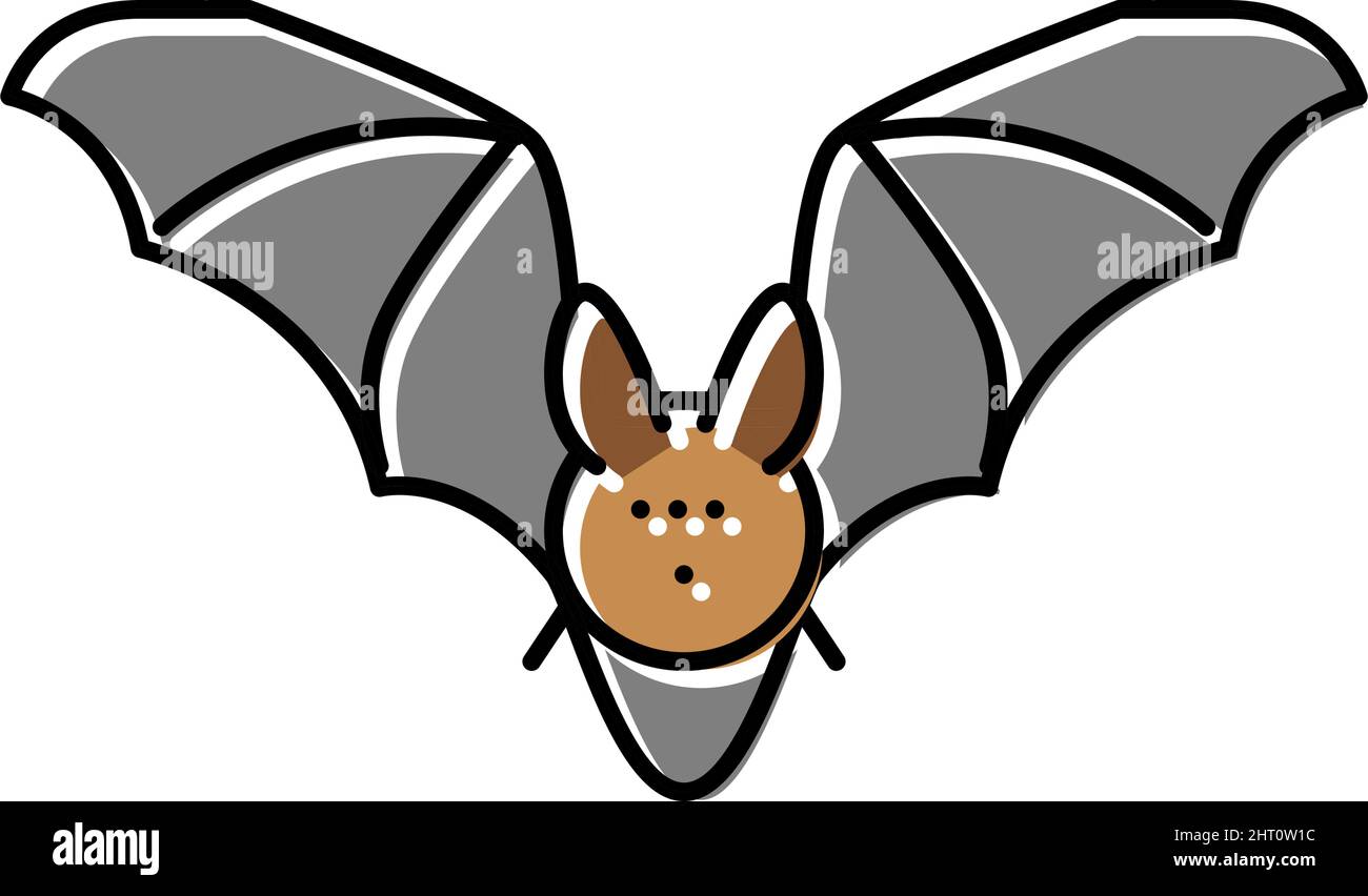 bat animal in zoo color icon vector illustration Stock Vector Image ...