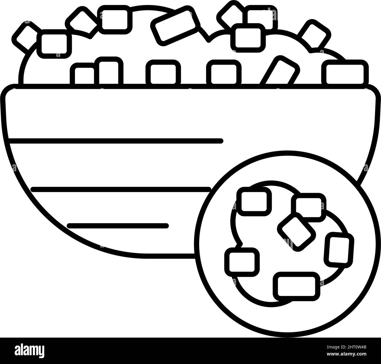 bulgur groat line icon vector illustration Stock Vector Image & Art - Alamy