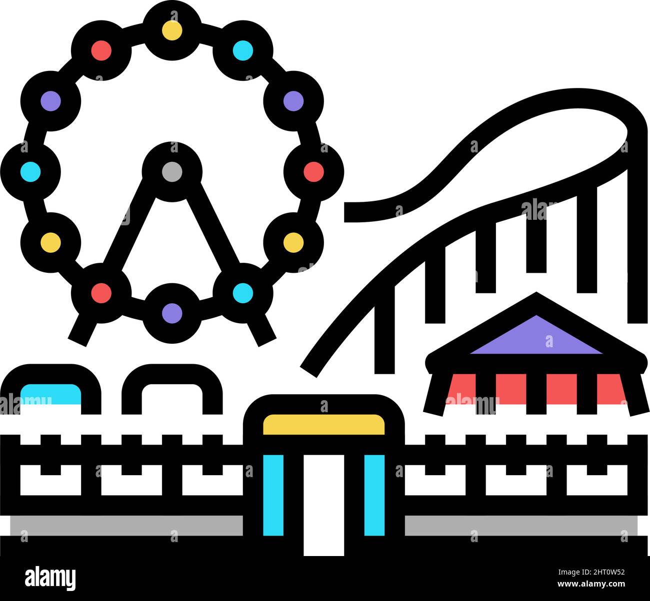 amusement park color icon vector illustration Stock Vector Image & Art ...