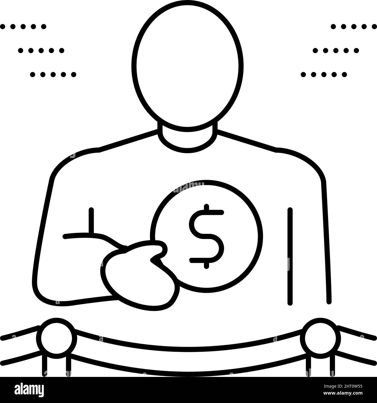 wealth people value line icon vector illustration Stock Vector Image ...