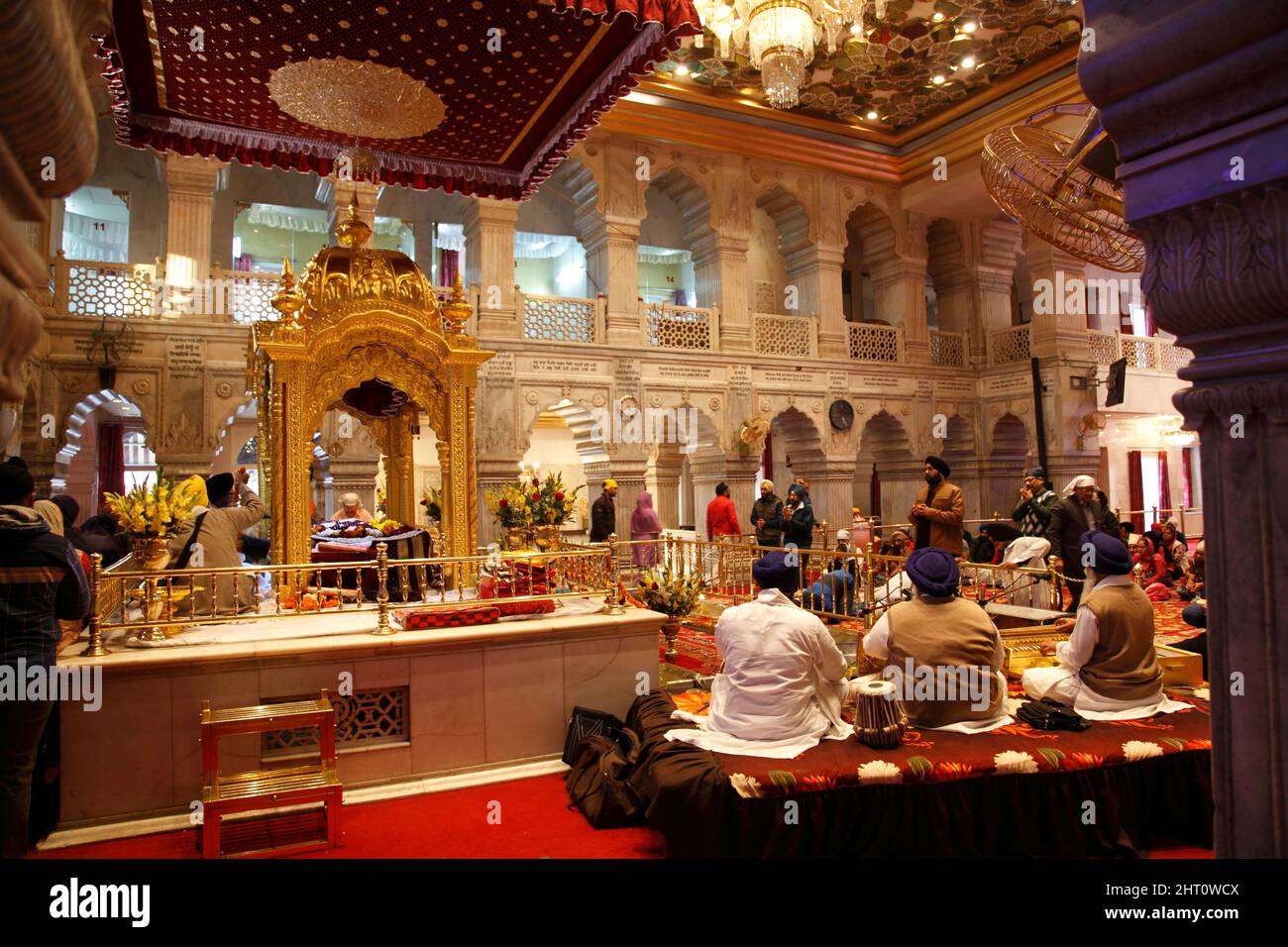 Interior of the 18th.Century Sisganj Gurdwara Sikh Temple in Old Delhi ...