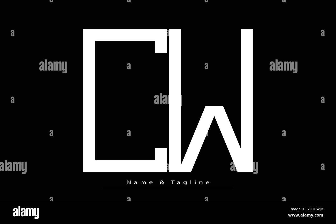 Alphabet letters Initials Monogram logo CW, WC Stock Vector Image & Art ...