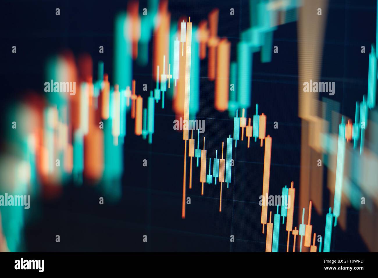 Financial chart with up trend line graph.Stock market investment ...