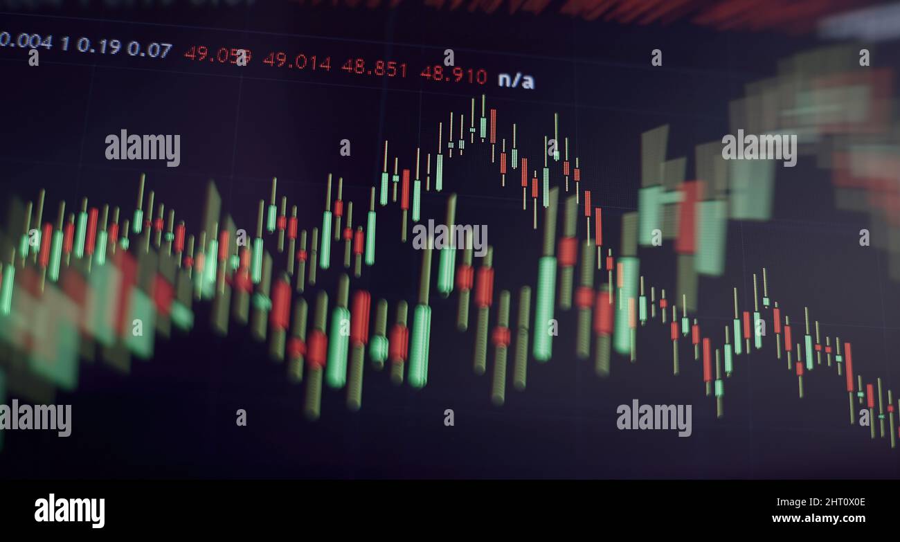 Financial chart with up trend line graph.Stock market investment trading Stock Photo - Alamy