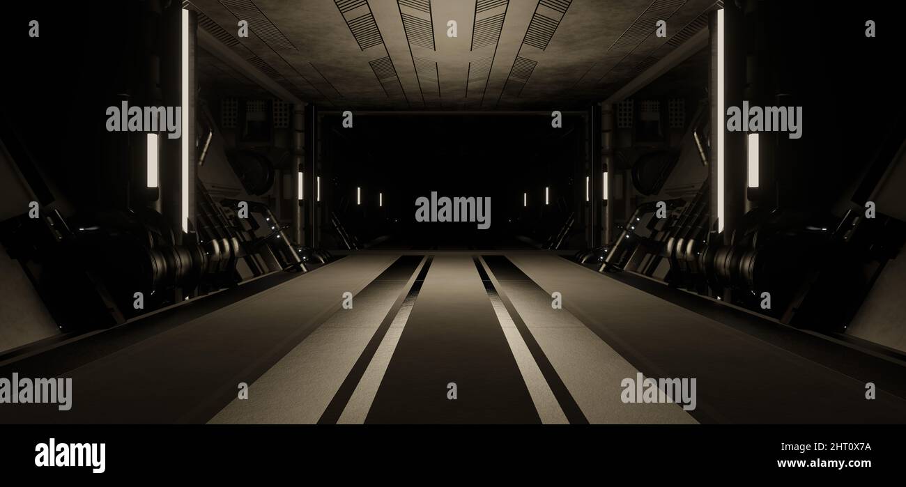 Neon Glow Futuristic Futuristic Platform Space Cutting Edge Dark Green ...