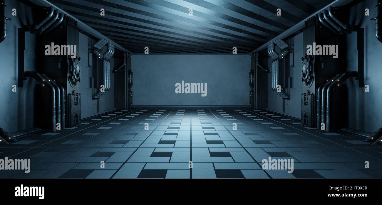 Artificial Intelligence Engine Room Laboratory Shiny Metallic Light ...