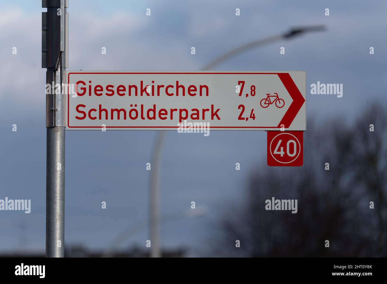 Road sign for bicycles in Germany Stock Photo - Alamy