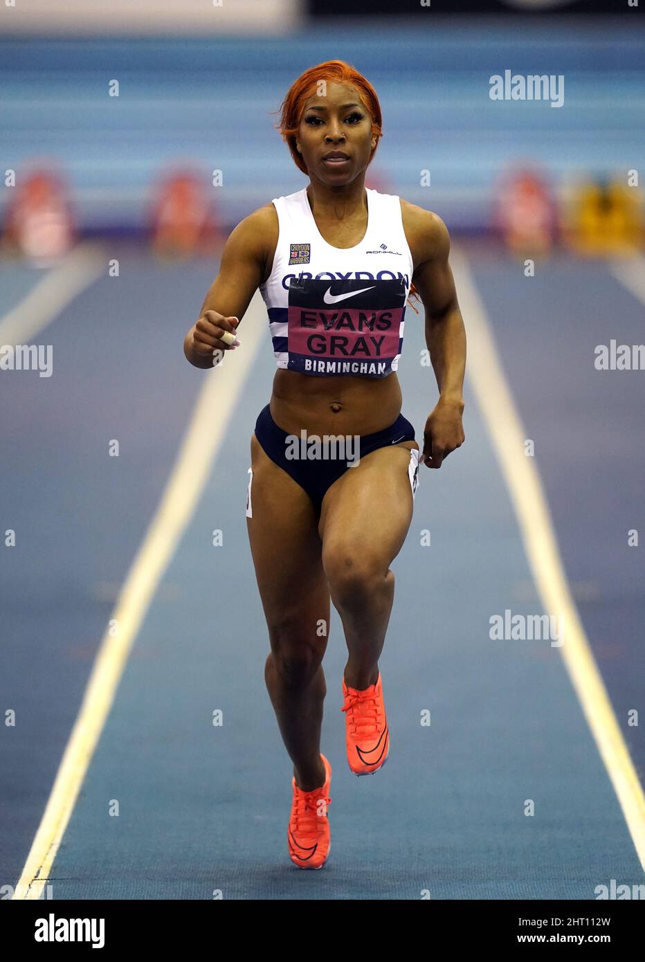 Cheyanne Evans Gray during the Women's 60m Heats on day one of the UK ...