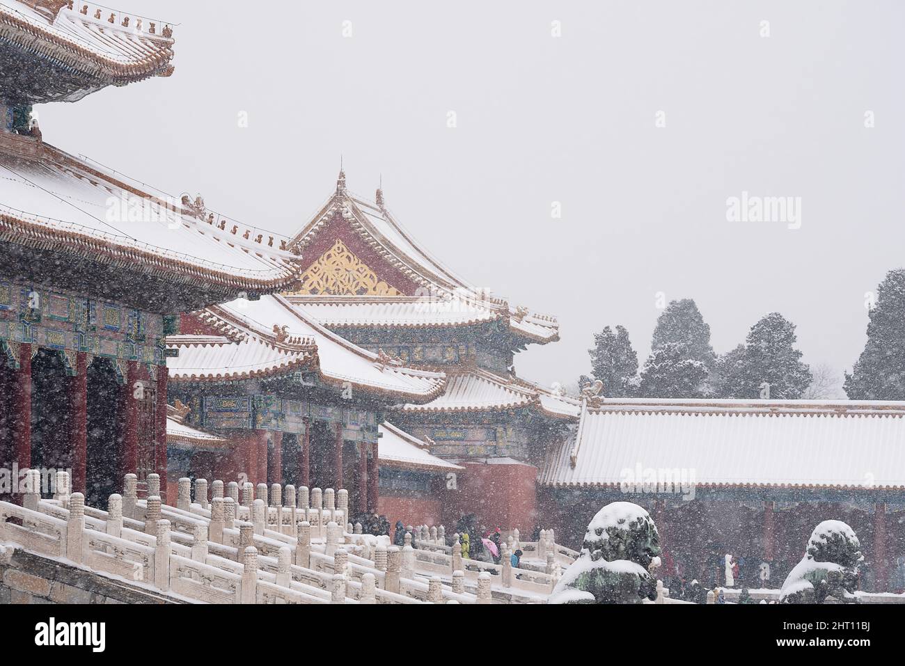 The heavy snow in Forbidden City, Beijing of China Stock Photo - Alamy