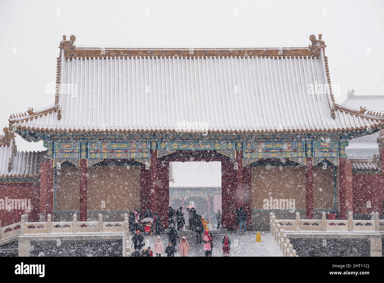 The heavy snow in Forbidden City, Beijing of China Stock Photo - Alamy