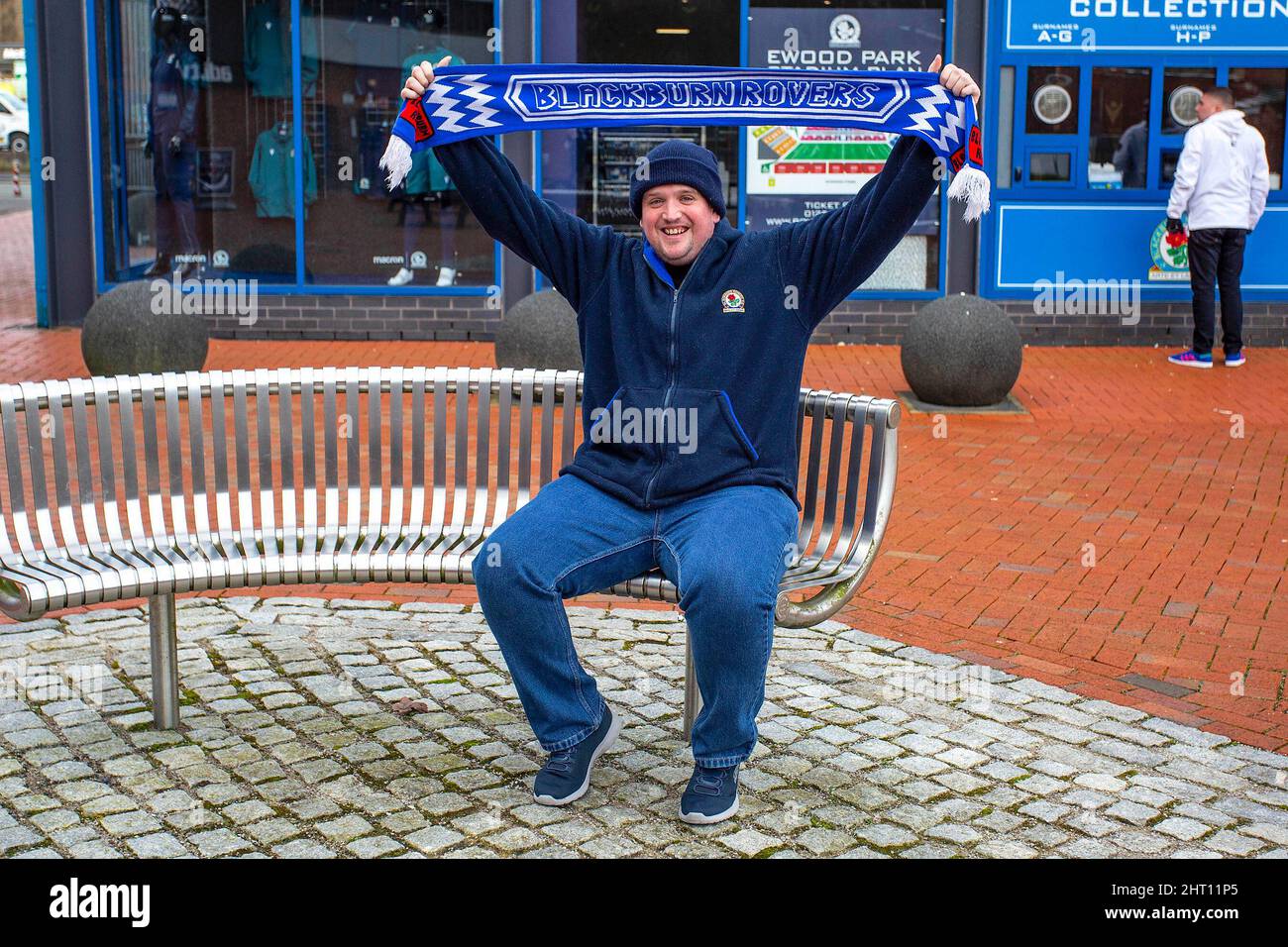 Blackburn Rovers fan Stock Photo - Alamy
