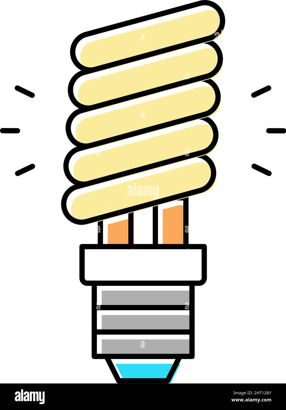 lamp energy saving color icon vector illustration Stock Vector Image ...