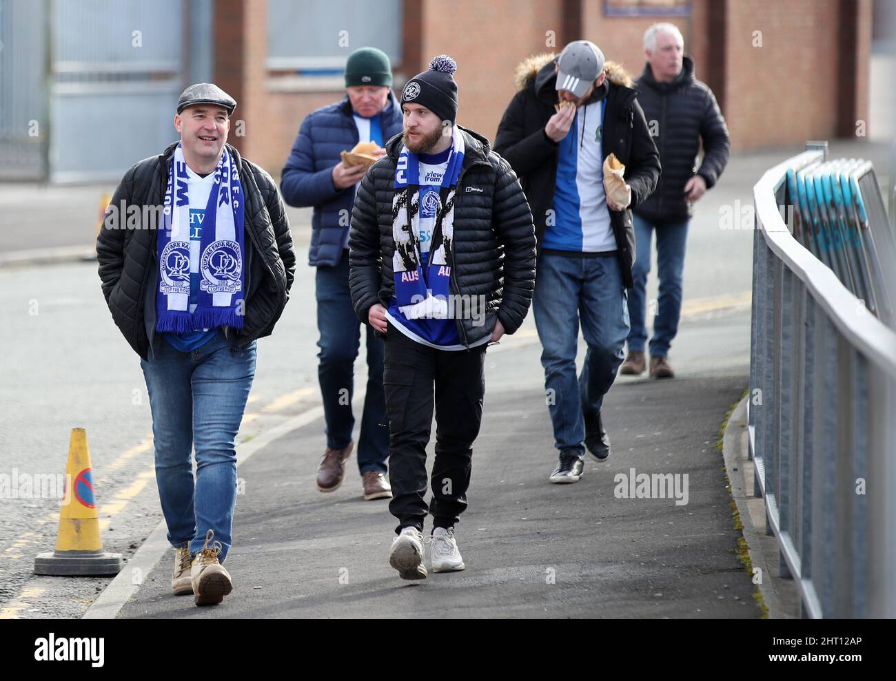 Queens Park Rangers fans outside the stadium before the Sky Bet ...