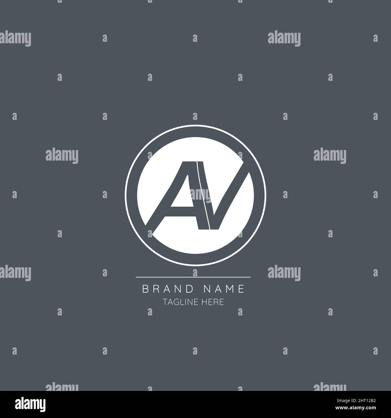 Av modern logo hi-res stock photography and images - Alamy