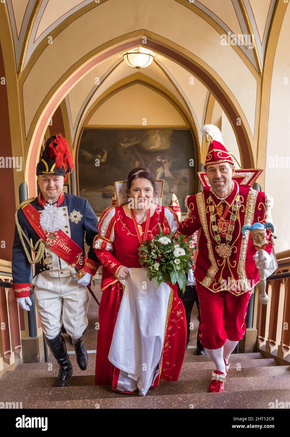 Erfurt, Germany. 26th Feb, 2022. The prince and princess of the Erfurt ...