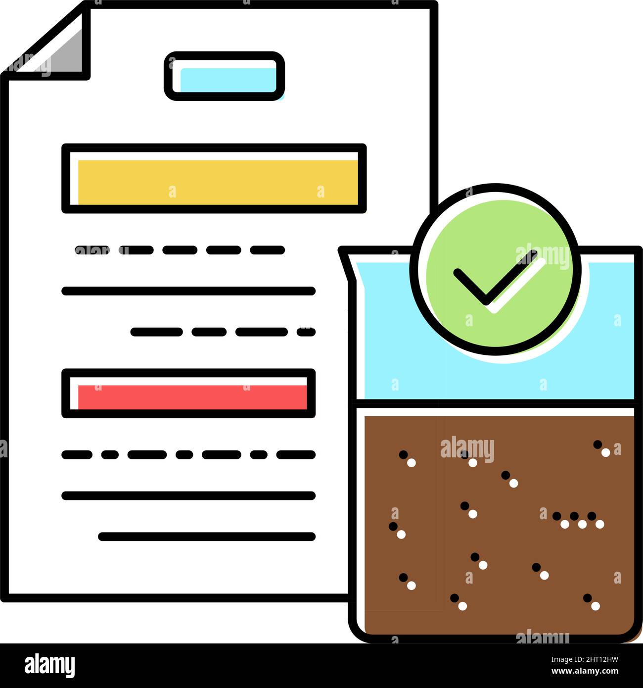 fecund soil certification color icon vector illustration Stock Vector ...