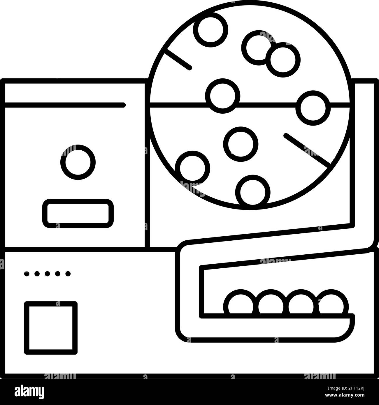 fortune wheel lotto line icon vector illustration Stock Vector Image ...