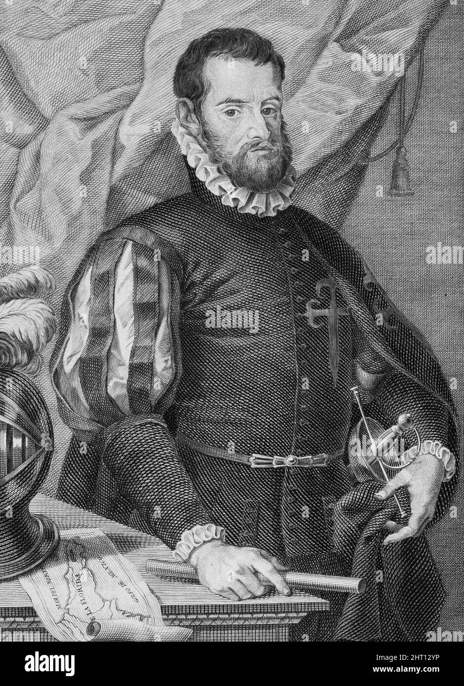 Portrait pedro menendez de aviles Black and White Stock Photos & Images ...
