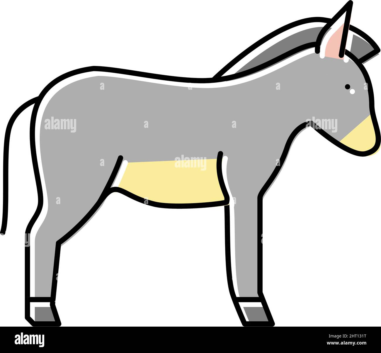 donkey domestic animal color icon vector illustration Stock Vector ...